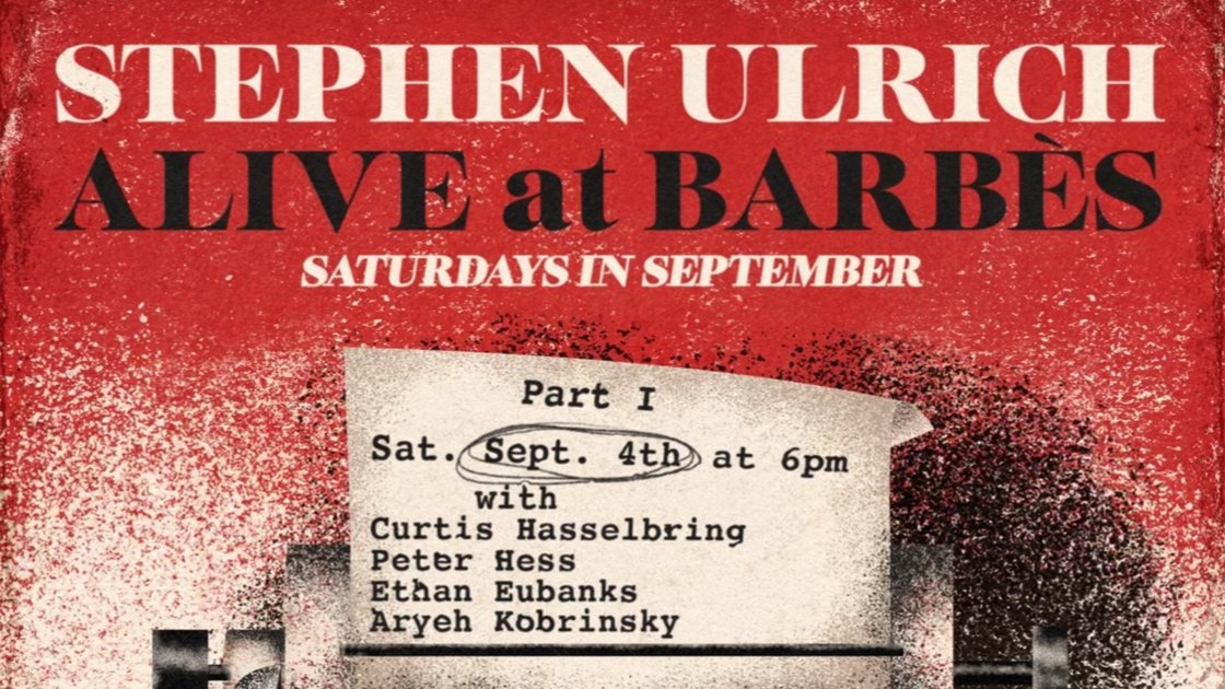 STEPHEN ULRICH. In residence every Saturday in September. 6pm | Viewcy